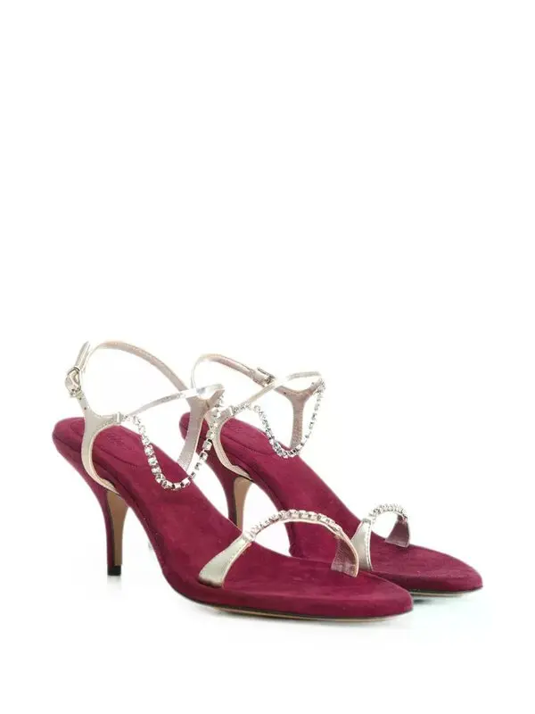 Chloé Zia Crystal-embellished Sandals - Silver