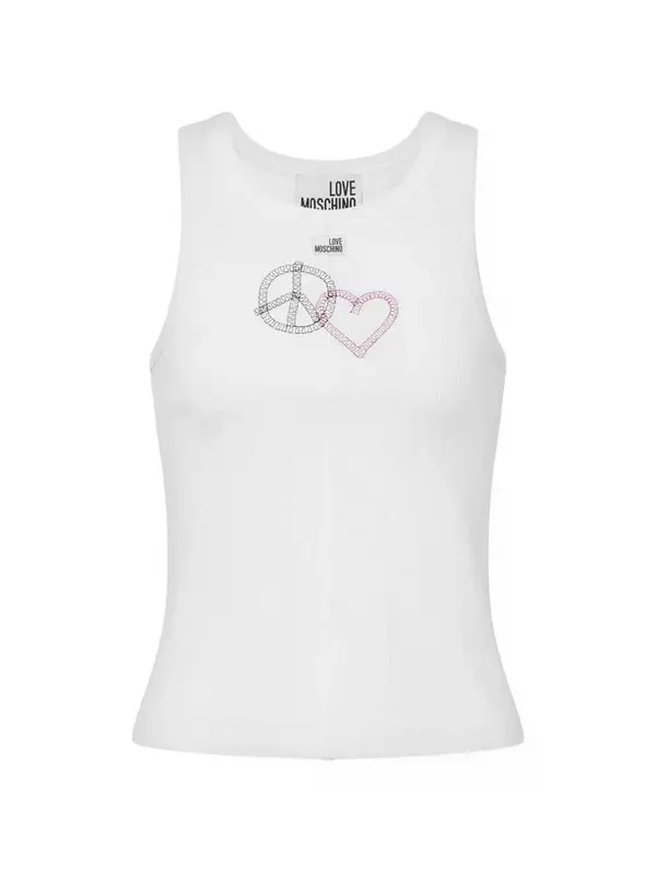 Moschino Embroidered Stretch Cotton Top