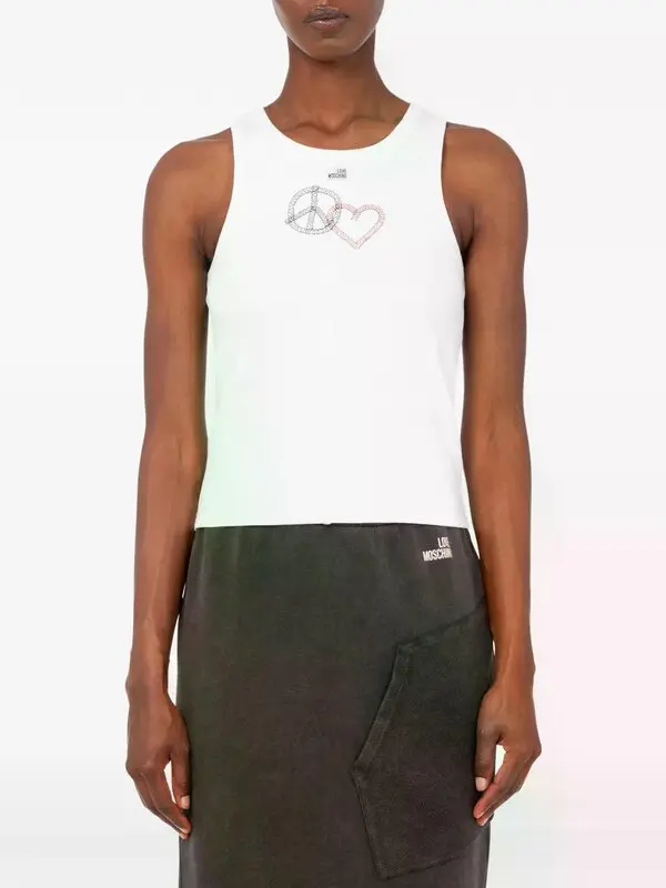 Moschino Embroidered Stretch Cotton Top