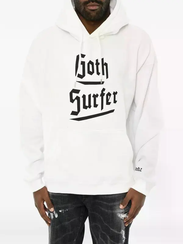 Dsquared2 Lettering Print Hoodie - White