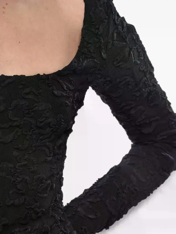 Givenchy Embossed Floral Motif Long-sleeved Top