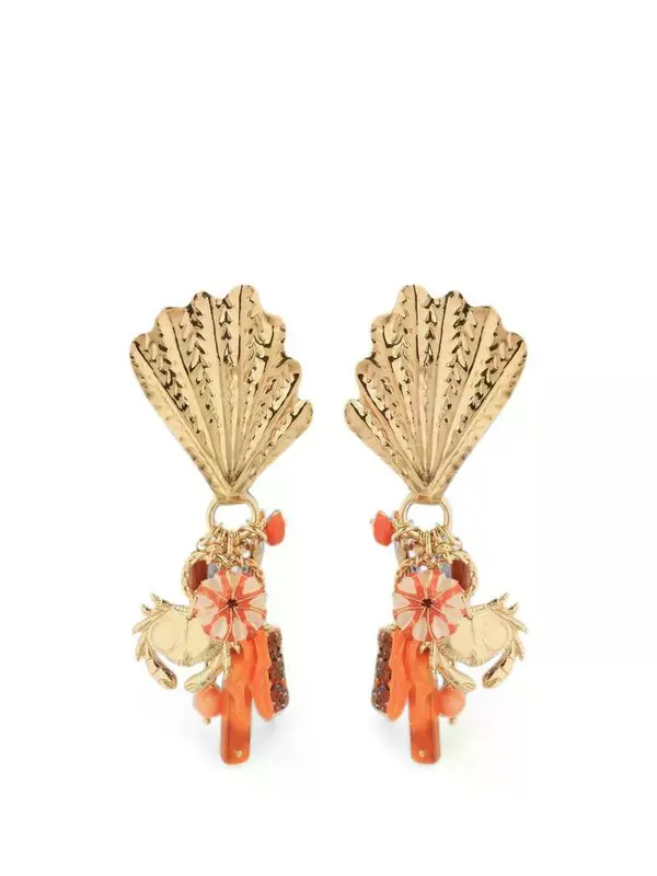 Gas Bijoux Shellita Beach Charm Earrings - Gold