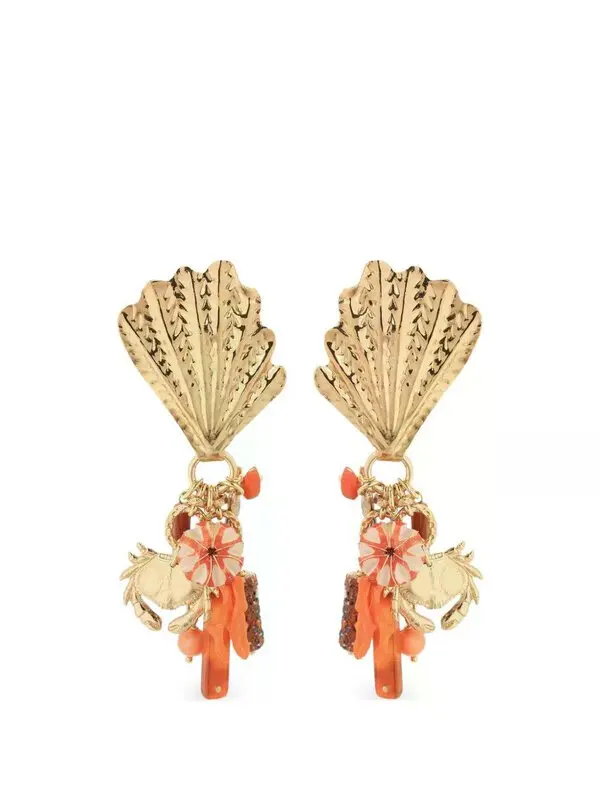 Gas Bijoux Shellita Beach Charm Earrings - Gold