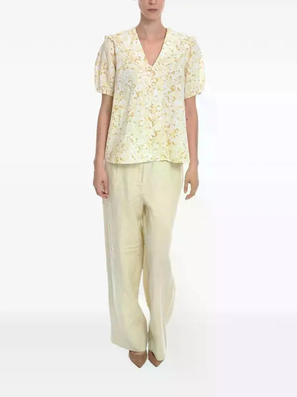 SAMSOE SAMSOE Ruffled Floral Print Blouse