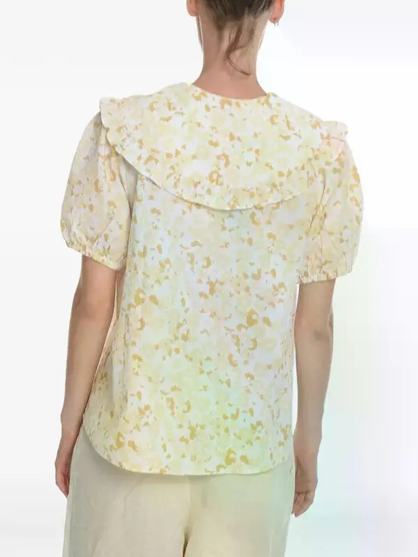 SAMSOE SAMSOE Ruffled Floral Print Blouse