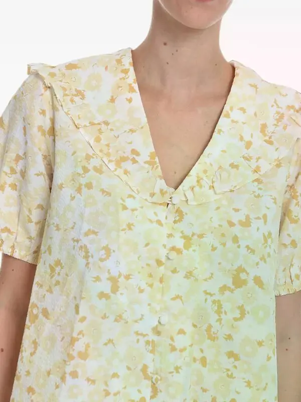 SAMSOE SAMSOE Ruffled Floral Print Blouse