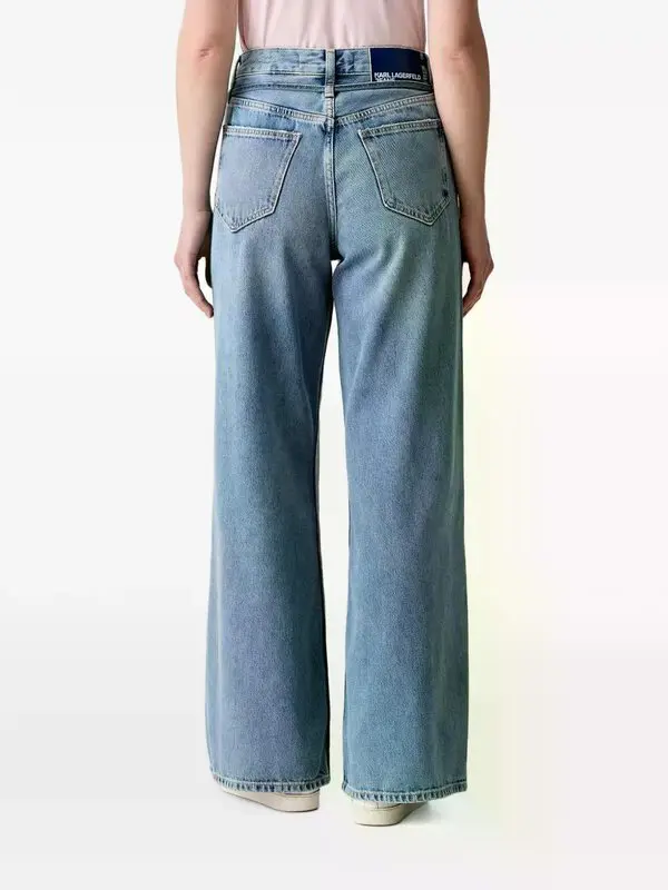 Karl Lagerfeld Tie-fastening Wide-leg Jeans