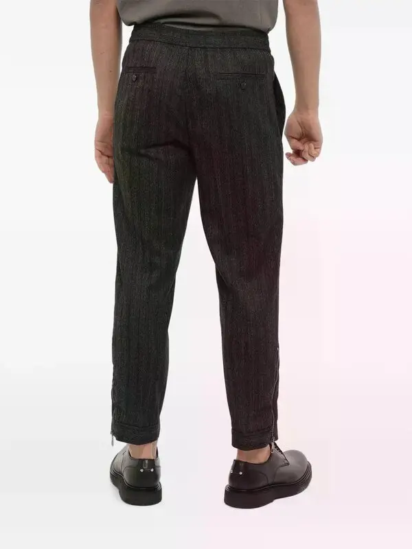 Neil Barrett Slim-fit Tapered Trousers With Zip Ankles