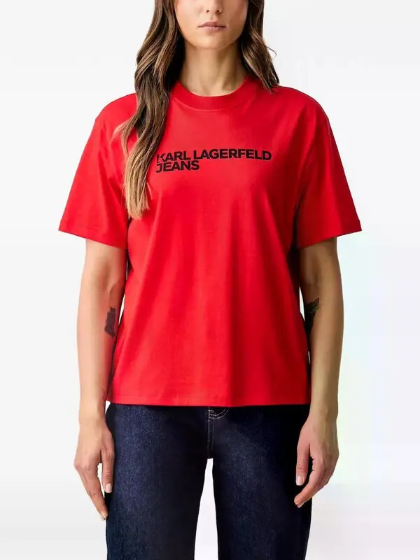 Karl Lagerfeld Logo Print Cotton T-shirt
