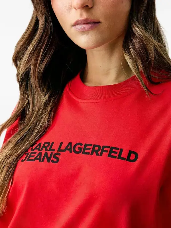 Karl Lagerfeld Logo Print Cotton T-shirt
