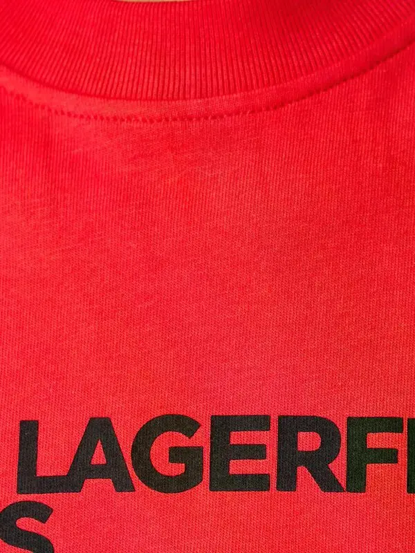 Karl Lagerfeld Logo Print Cotton T-shirt