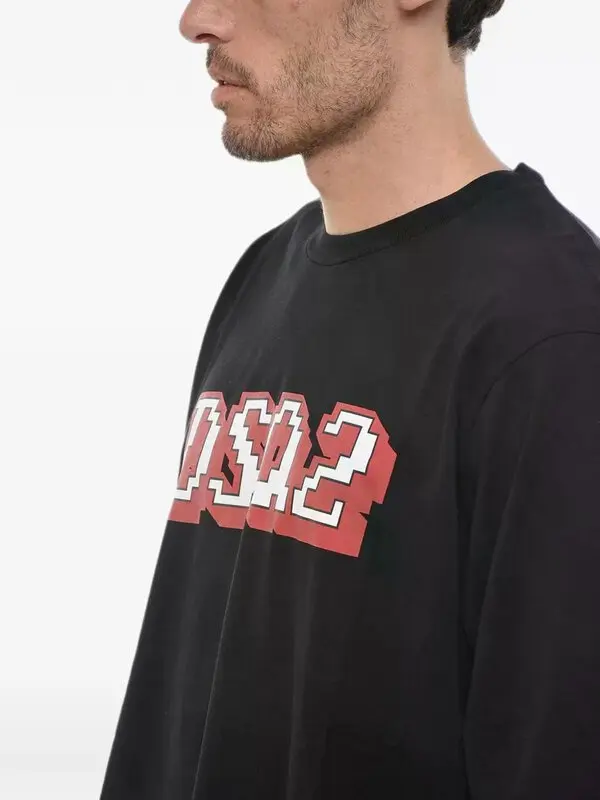 Dsquared2 Logo-print Long-sleeve Cotton T-shirt