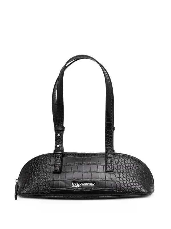 Karl Lagerfeld Croc-effect East-west Bag - Black