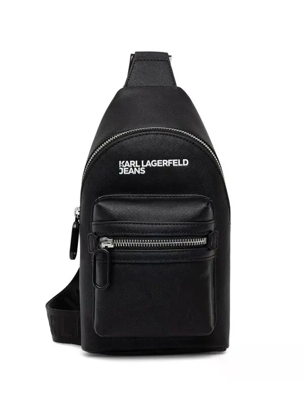 Karl Lagerfeld Logo-print Zip-around Backpack - Black