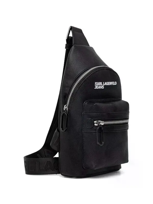 Karl Lagerfeld Logo Print Zip-around Backpack