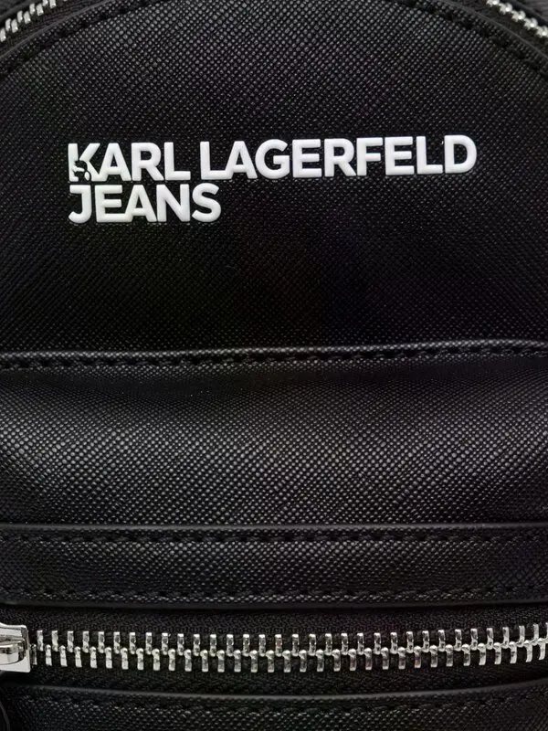Karl Lagerfeld Logo Print Zip-around Backpack