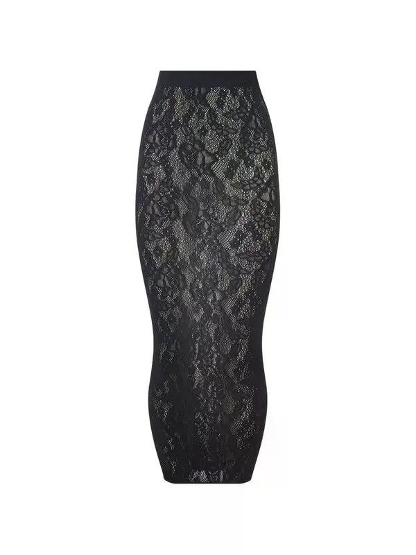 Wolford Infinite Rose Net Skirt - Black