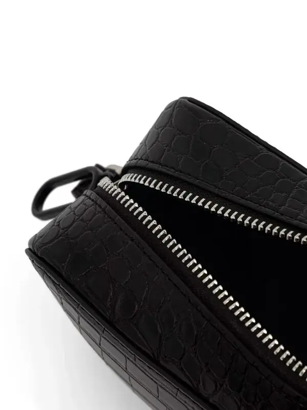Karl Lagerfeld Croc-effect Logo Print Shoulder Bag