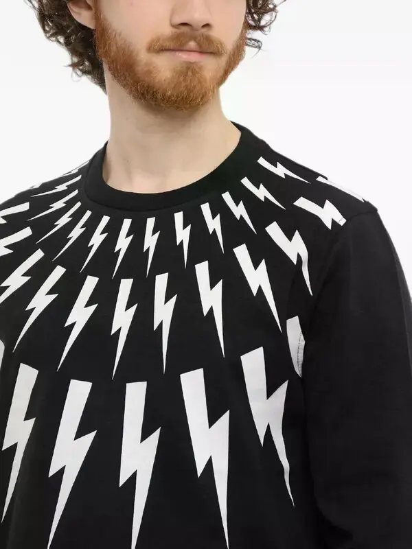 Neil Barrett Fair-isle Thunderbolt Sweatshirt