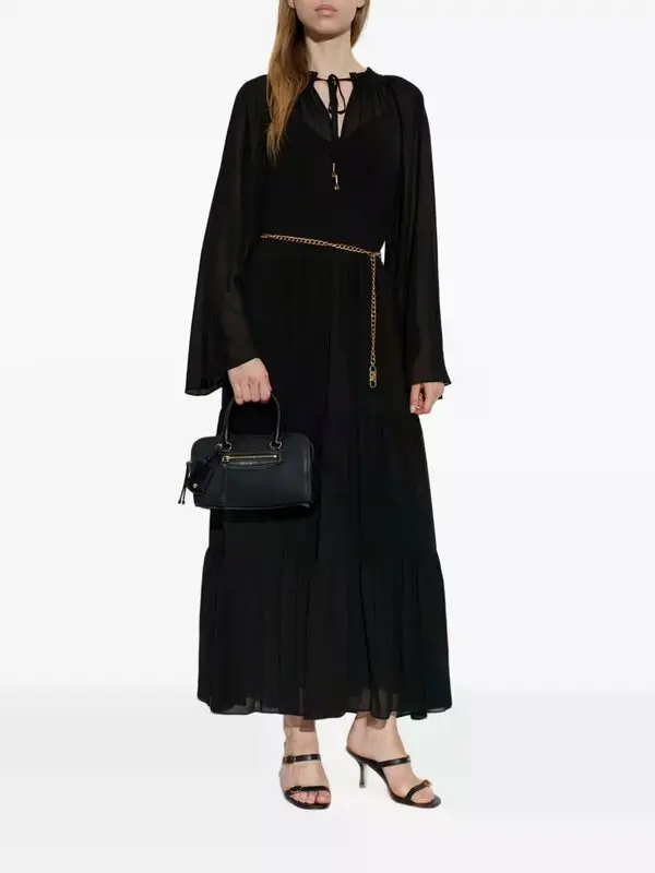 Michael Kors Tiered Maxi Dress With Chain Belt