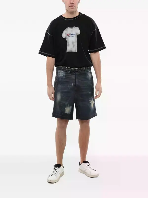 DIESEL® Acid-wash Effect Track Shorts
