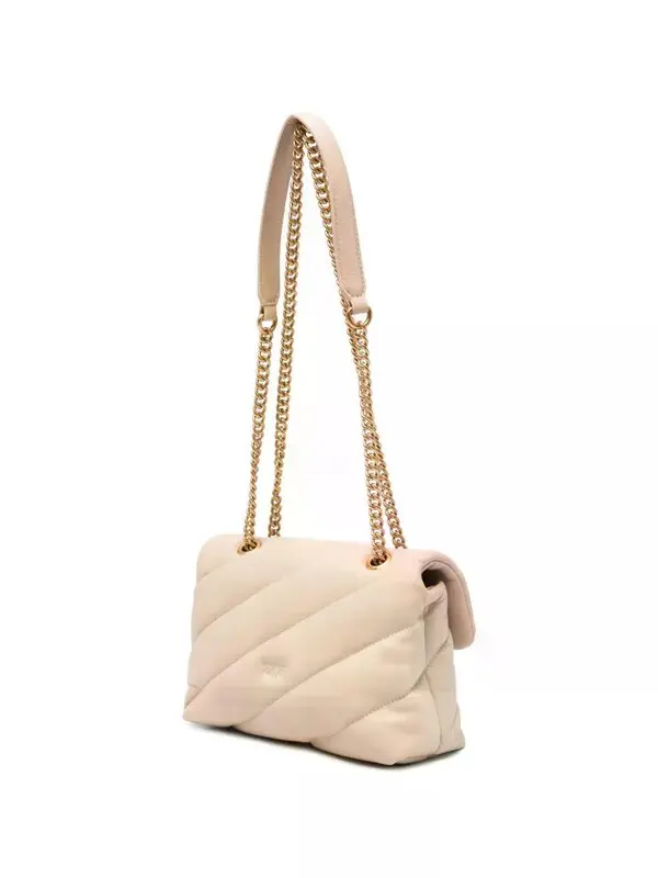 Pinko Love Puff Quilted Leather Tote Bag - Neutrals