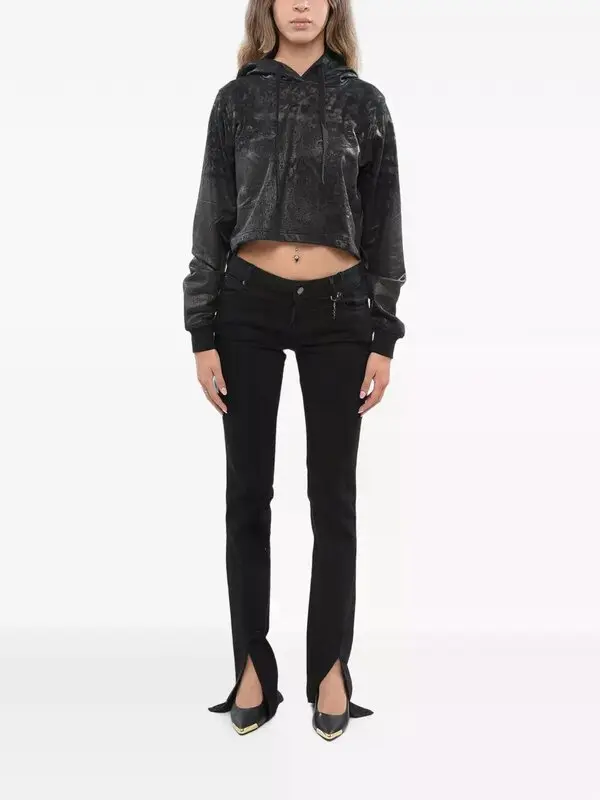 DIESEL® Glitter Effect Cropped Hoodie