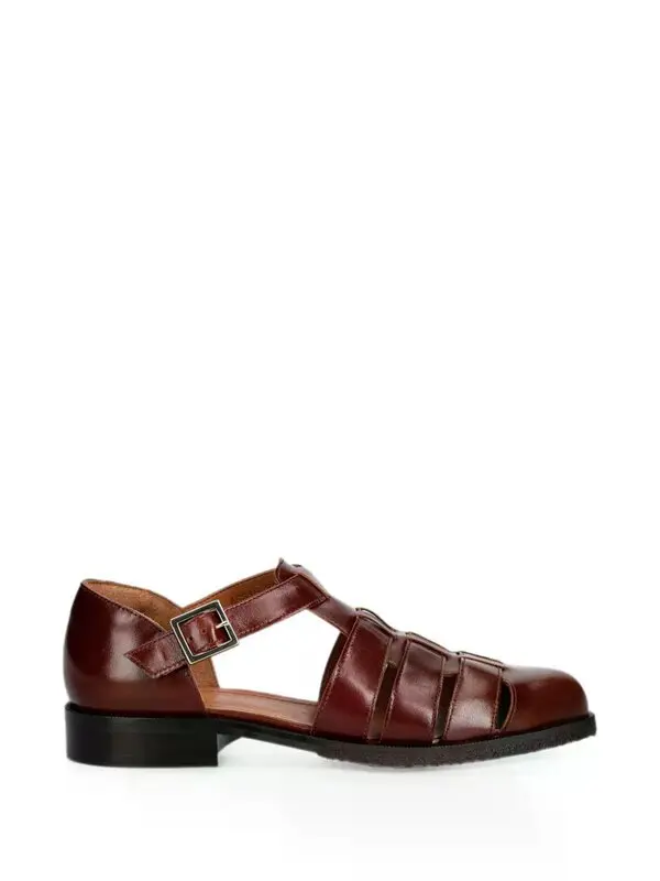 BILLI BI Buckle-fastening Caged Sandals - Brown