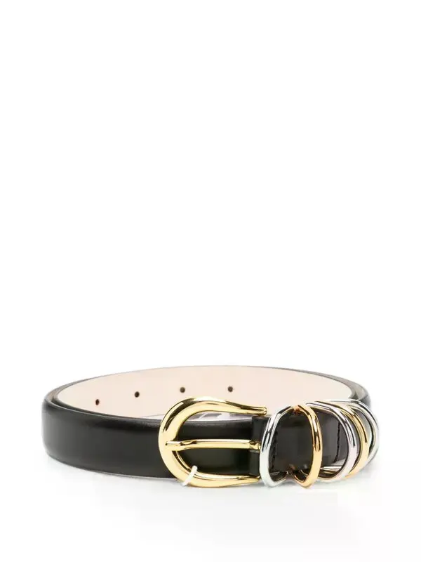 DEHANCHE Hollyhock Leather Belt - Black