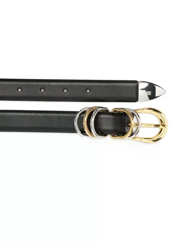 DEHANCHE Hollyhock Leather Belt - Black