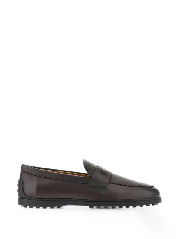 TOD'S Leather Gommino Loafers - Brown