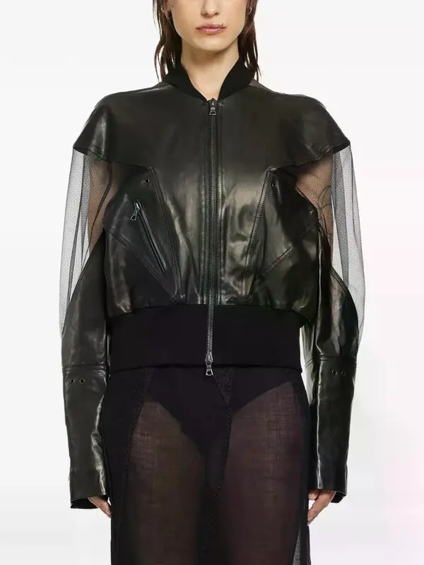 YEHUAFAN Leather Jacket - Black
