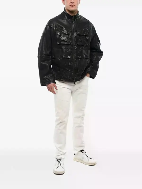 Neil Barrett Leather Multi-pocket Jacket - Black