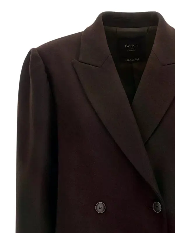 TWINSET Double-breasted Puff-sleeve Coat