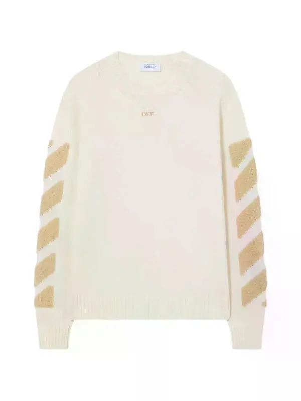 Off-White Diag Fuzzy-knit Sweater - Neutrals