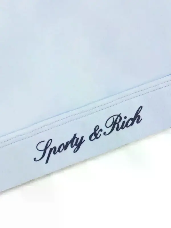 SPORTY & RICH Logo-print Athletic Bra