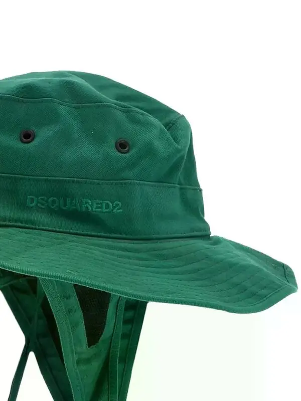 Dsquared2 Embroidered-logo Bucket Hat - Green