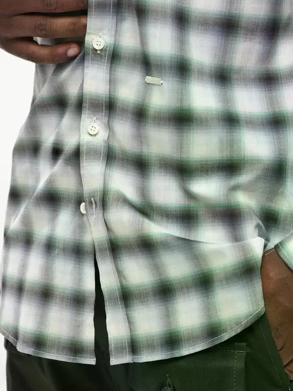 Dsquared2 Blurred Check French Collar Shirt