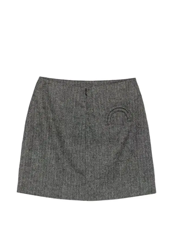 BLAZÉ MILANO Herringbone-pattern Mini Skirt