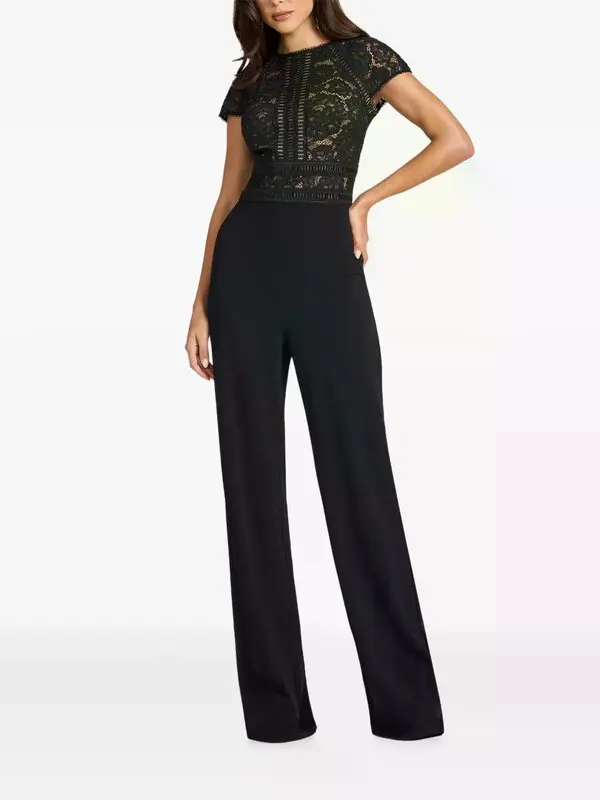 Tadashi Shoji Cyran Lace-panelled Jumpsuit - Black