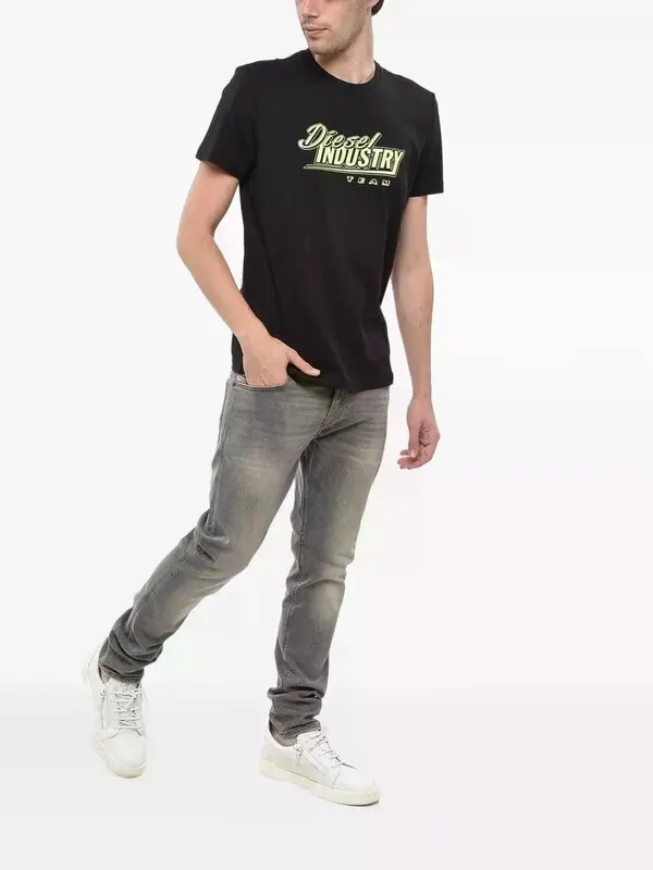 DIESEL® Logo-print Crew-neck T-shirt - Black