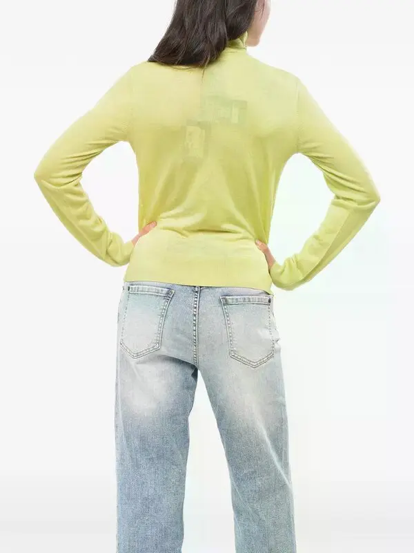 Dsquared2 Embroidered Turtleneck Sweater - Yellow