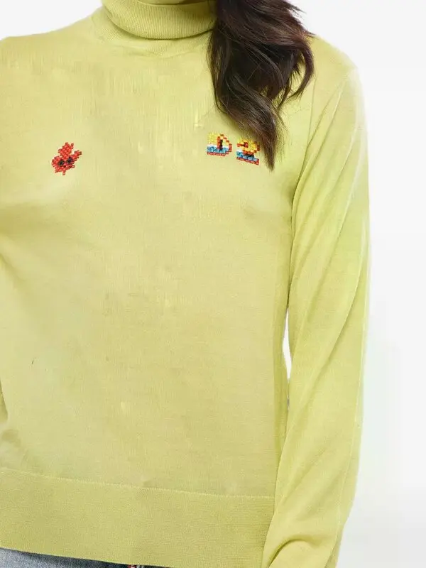 Dsquared2 Embroidered Turtleneck Sweater