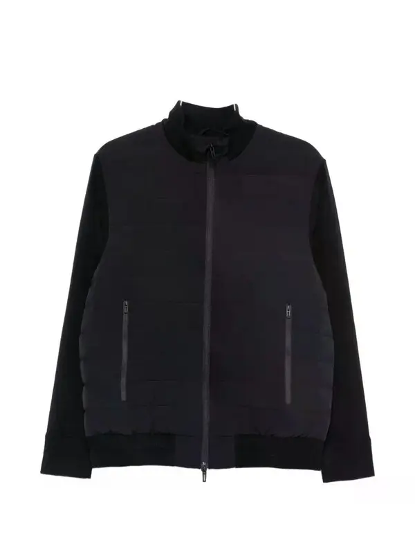 Emporio Armani Quilted Panel-sleeve Jacket - Blue