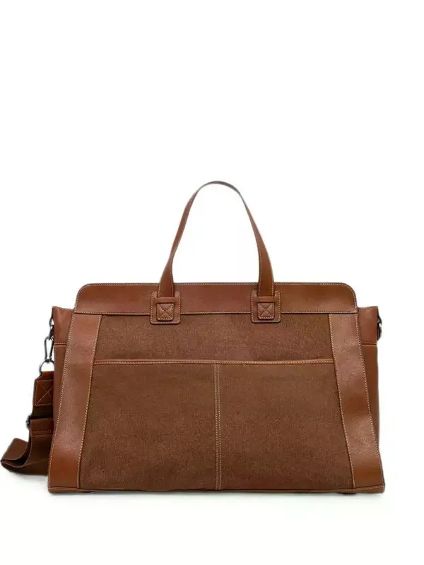 BENETTON Panelled Two-way Handbag - Brown