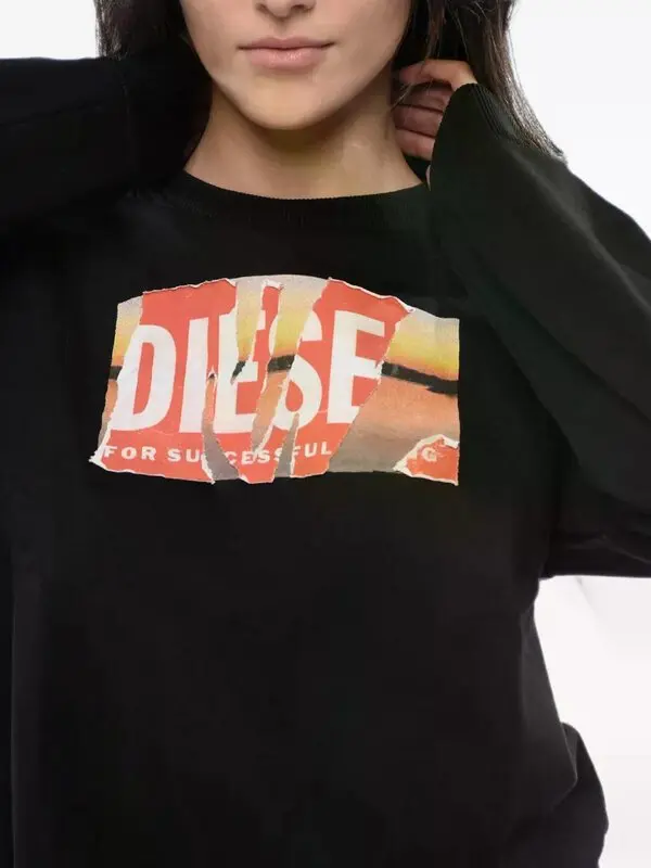 DIESEL® Logo Print Crew Neck Pullover