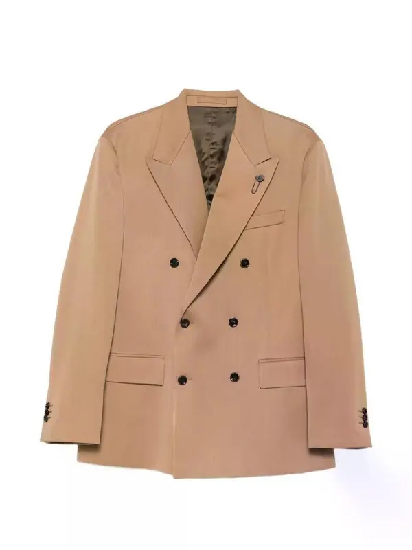 LARDINI Double-breasted Peak-lapel Blazer