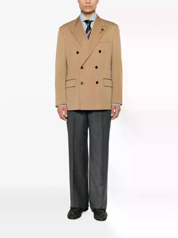LARDINI Double-breasted Peak-lapel Blazer