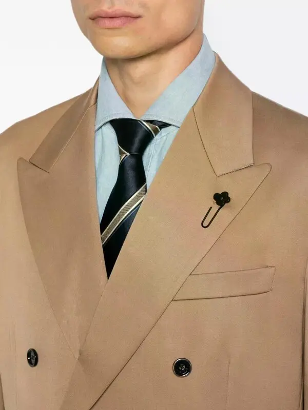 LARDINI Double-breasted Peak-lapel Blazer