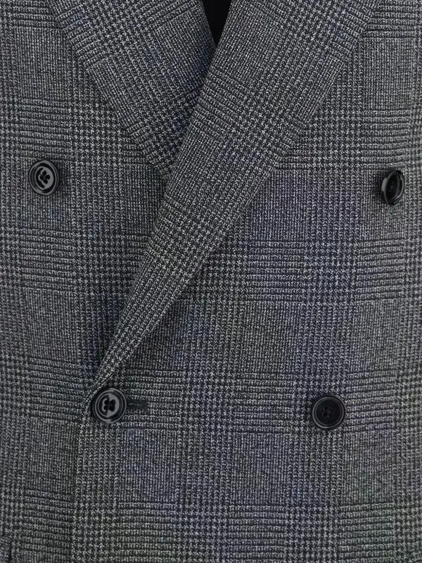 LARDINI Double-breasted Wool Blazer - Grey